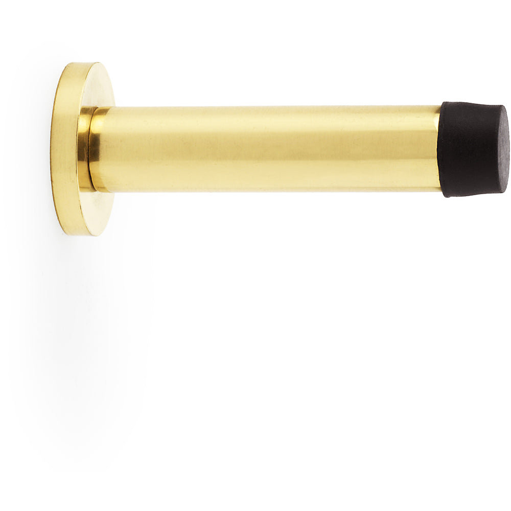 Rubber Tip Smooth Wall Mounted Doorstop - Polished Brass 80mm ... Rubber Tip Smooth Wall Mounted Doorstop - Polished Brass 80mm ...
