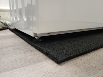 Rubber Washing Machine Mat - 600mm x 600mm x 10mm, Anti-Vibration, Non-Slip