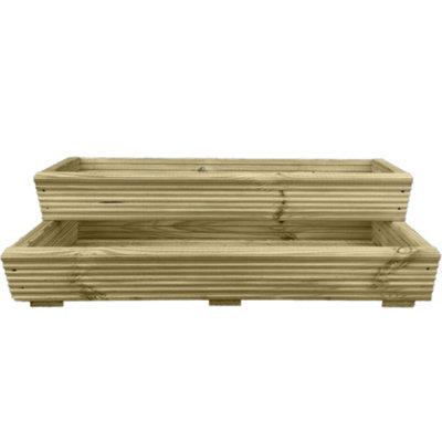 Ruby 2 Tier Wooden Planter Ruby Multi-Level Garden Plant Box for ...