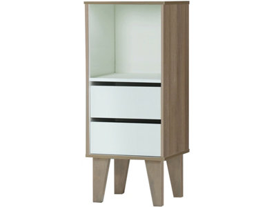 Ruby Bookcase with 2 drawers in Birch White
