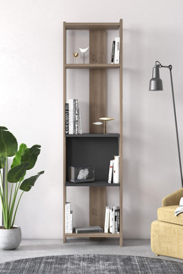 Ruby Bookcase with 9 Compartments Display Unit, 44 x 27 x 165 cm Free Standing Shelves ...