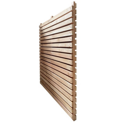 Ruby Double Sided Cedar/Larch Horizontal Slatted Panel Ruby Stylish ...