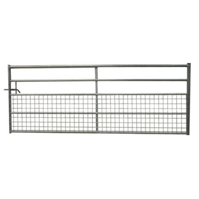 Ruby IAE 5 Rail Half Meshed Metal Gate Frame Farm & Field Driveway Gate 9ft