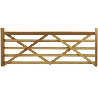 Ruby Iroko 5 Bar Entrance Gate Durable Wooden Gate for Driveways ...