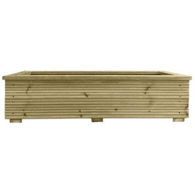Ruby Large Decking Planter Box Durable Ruby Wooden Garden Plant Pots 2.4m Long x 0.8m Wide x 6 ...