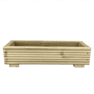 Ruby Long Decking Planter Window Box Ruby Wooden Outdoor Herb & Flower ...
