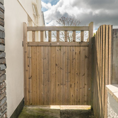 Ruby Mortise & Tenon Side Gate Ruby Cottage Treated Wooden Garden Gate ...