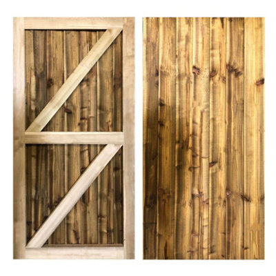 Ruby Padstow Wooden Garden Featheredge Gate 2.1m High - Sturdy Privacy ...