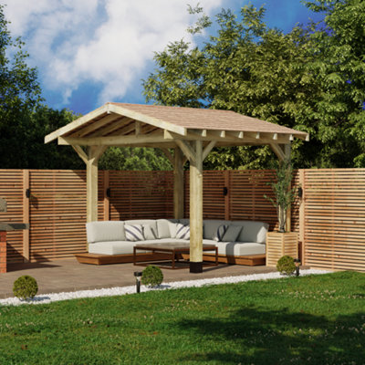 Ruby Premium Pergolas - Cedar Shingle Roof 1.8m Long x 1.8m Wide