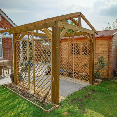 Ruby Premium Pergolas - Frame Only 3.6m Long x 3.9m Wide