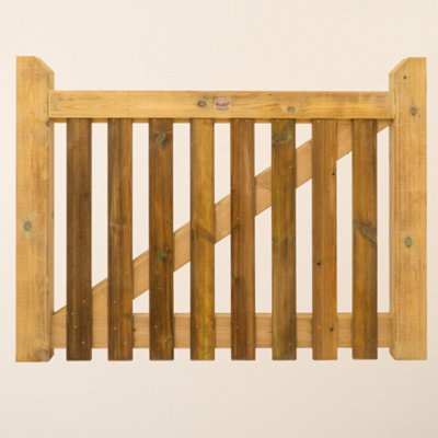 Ruby Pressure Treated Gate Ruby Salcombe Single Mortise & Tenon Wooden Gate 2.4m Wide x 1.5m ...