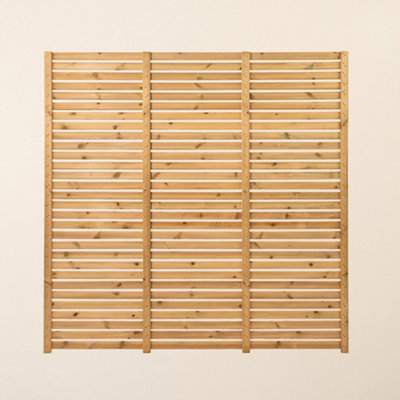 Ruby Ready Planed Single Slatted Panel - 1.8m H X 1.8m W