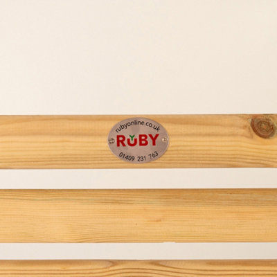 Ruby Ready Planed Single Slatted Panel - 1.8m H X 1.8m W