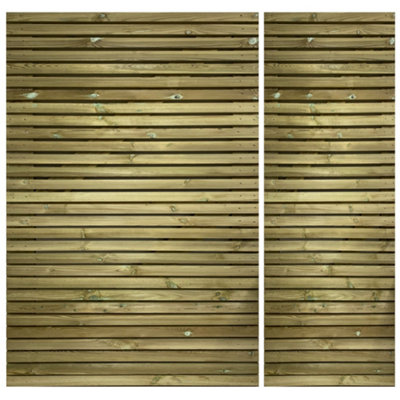 Ruby Redwood Slatted Gates 3/4 1/4 Ruby Stylish Wooden Entry Gate Pair ...