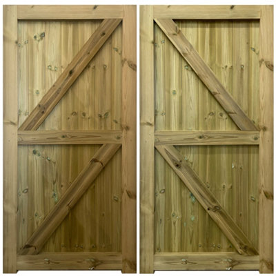Ruby T&G Entrance Gate Pair Ruby Croyde Treated Mortise & Tenon ...