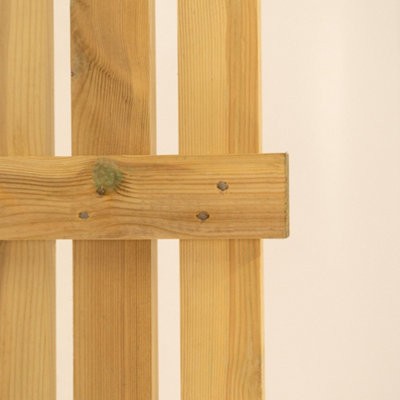 Ruby Treated PSE Vertical Slatted Panel Durable Timber Fencing 600mm ...