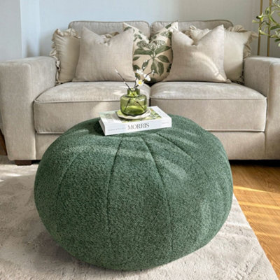 rucomfy Indoor Snug Moss Pouffe - Comfortable Bean Bag Footstool