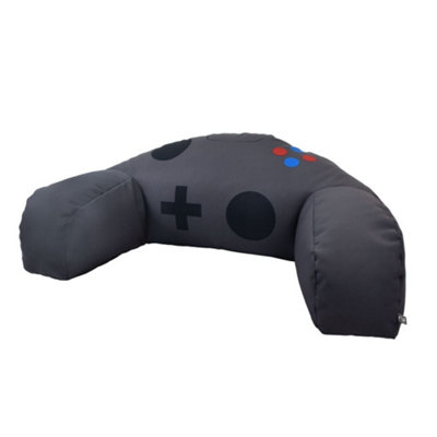 rucomfy Printed Indoor Gaming Controller Support Cushion Beanbag - Grey