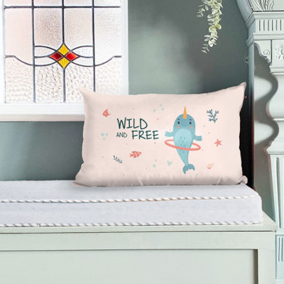 rucomfy Under The Sea Cushion 50x30cm - Soft Decorative Throw Pillow ...