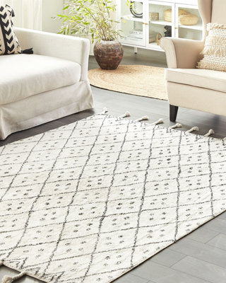 Rug AGADIR Off-White 140 x 200 cm Cotton