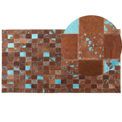 Buy Rug ALIAGA 80 x 150 cm Leather Brown at B&Q