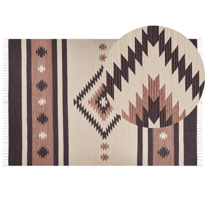 Rug ARAGATS Beige 200 x 300 cm Cotton Kilim