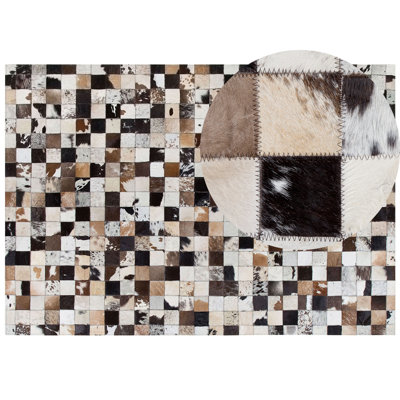 Rug CERLI White 160 x 230 cm Leather