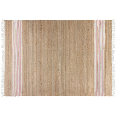 Rug MIRZA 160 x 230 cm Jute Pastel Pink