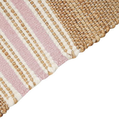Rug MIRZA 160 x 230 cm Jute Pastel Pink