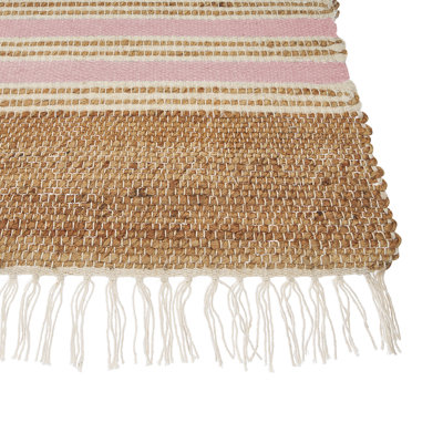 Rug MIRZA 160 x 230 cm Jute Pastel Pink