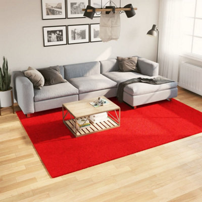 Rug OVIEDO Short Pile Red 200x280 cm | DIY at B&Q