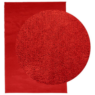 Rug OVIEDO Short Pile Red 200x280 cm | DIY at B&Q