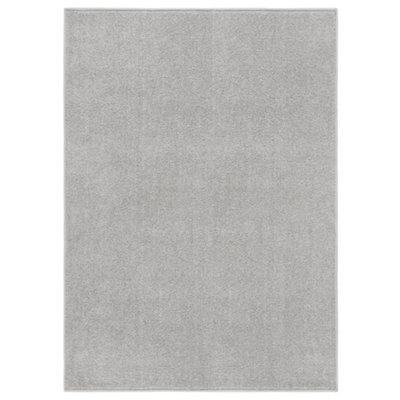 Rug Short Pile 140x200 cm Light Grey | DIY at B&Q