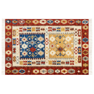 Rug VOSKEHAT Multicolour 200 x 300 cm Wool Kilim