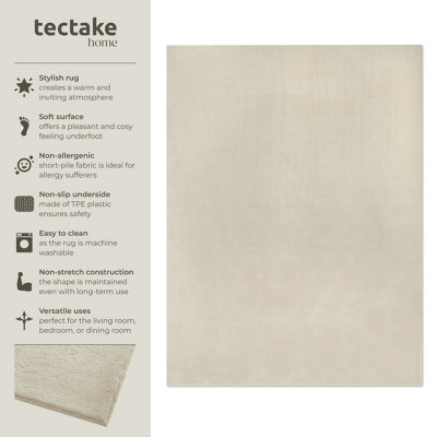 Rug Zonelle Short Pile and Ultra-Soft Carpet in Rectangular or Round ...