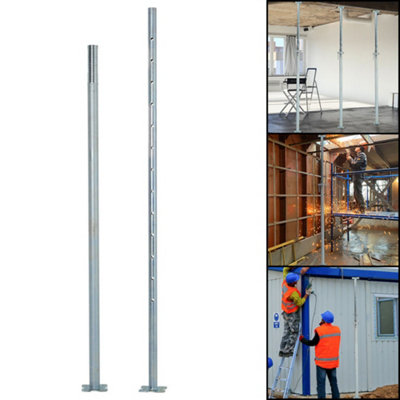Rugged Adjustable Telescopic Steel Support Rod 335 cm