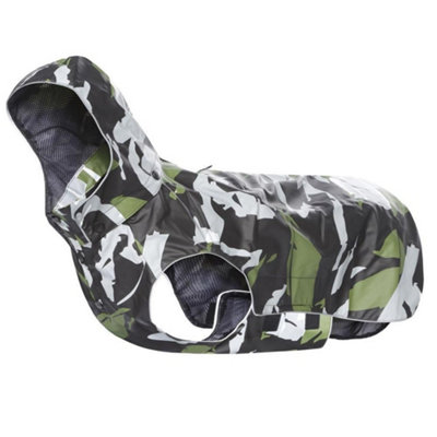 Rukka Pets Stream Outdoor Waterproof Adventure Dog Raincoat Olive Size 75