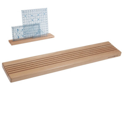 RULER RACK LARGE - Ruler Rack: Large: 5 Slots: Beech Wood - Milward