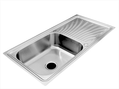 RUMO Echo Stainless Steel Kitchen Sink 1.0 One Single Large Deep Bowl ...