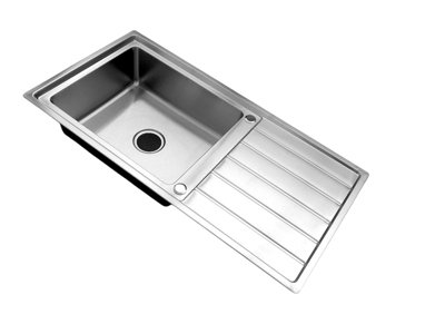 RUMO Opulent Stainless Steel Kitchen Sink 1.0 One Single Large Deep ...