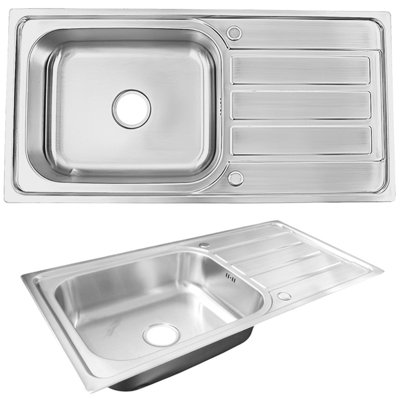 RUMO Sink Stainless steel Single Large Bowl With Reversible Drainer ...