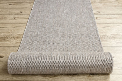 Runner SISAL FLOORLUX design 20433 silver PLAIN 120 cm 120x180 cm