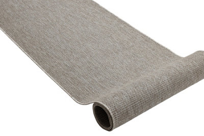 Runner SISAL FLOORLUX design 20433 silver PLAIN 120 cm 120x730 cm