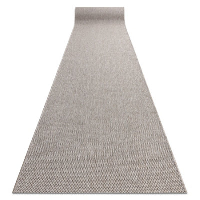 Runner SISAL FLOORLUX design 20433 silver PLAIN 80 cm 80x200 cm