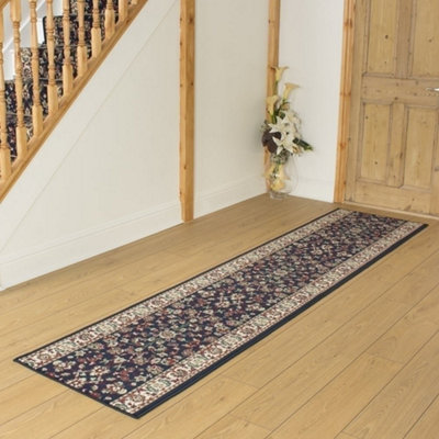 Shop runrug Carpet Runner - Long Hallway Runner - 360cm x 80cm - Persian, Blue