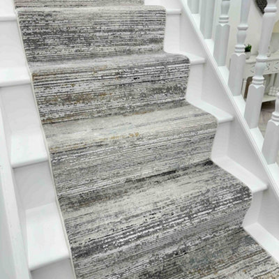 runrug Carpet Runner - Long Hallway Runner - 450cm x 80cm - Persian, Grey