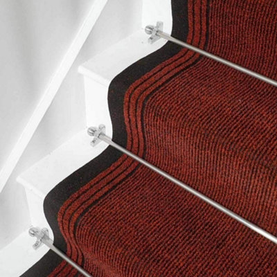 runrug Carpet Runner - Long Hallway Runner - 840cm x 60cm - Scroll, Grey