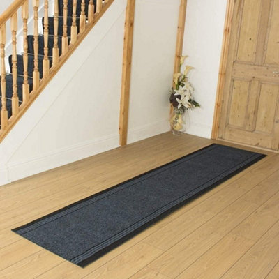 runrug Carpet Runner - Non-Slip Hallway Runner - 150cm x 66cm - Inca, Blue