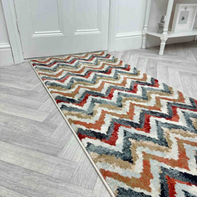 runrug Stair Carpet Runner - Stain Resistant - 450cm x 70cm - Pin, Blue ...