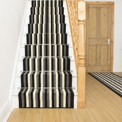 runrug Stair Carpet Runner - Stain Resistant - 450cm x 80cm - Broad ...
